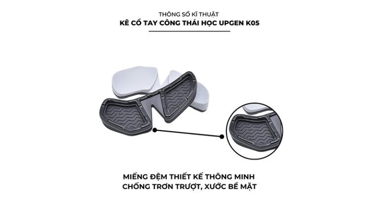 Đệm Kê Cổ Tay Công Thái Học UPGen Chất Liệu Cao Su Tự Nhiên
